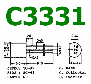 C3331 PDF - 50V, 0.2A, NPN Transistor