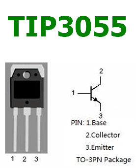 TIP3055 Datasheet - 60V, 15A, Complementary Transistor